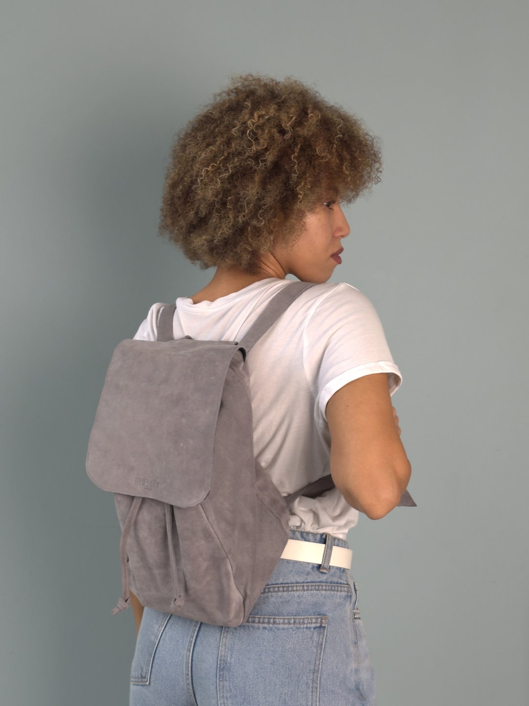 Suede Backpack Purse, Women Brown Suede Backpack, Classic Look Rucksack ...