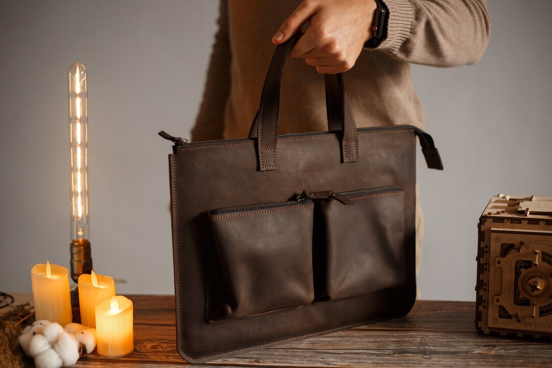 Leather Laptop Case. Leather Laptop Sleeve. Leather Laptop Bag Handle ...
