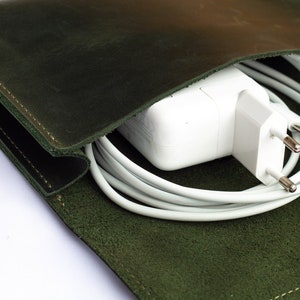 Handmade Leather Charger and Cable Organizer Bag, Personalized Gifts ...