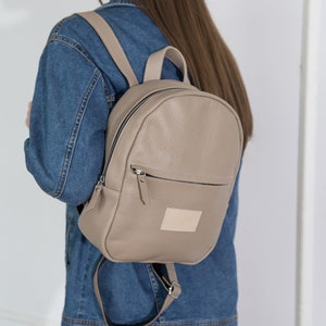 Stylish Leather Mini Backpack, Women's Shoulder Bag, Small Travel Bag ...