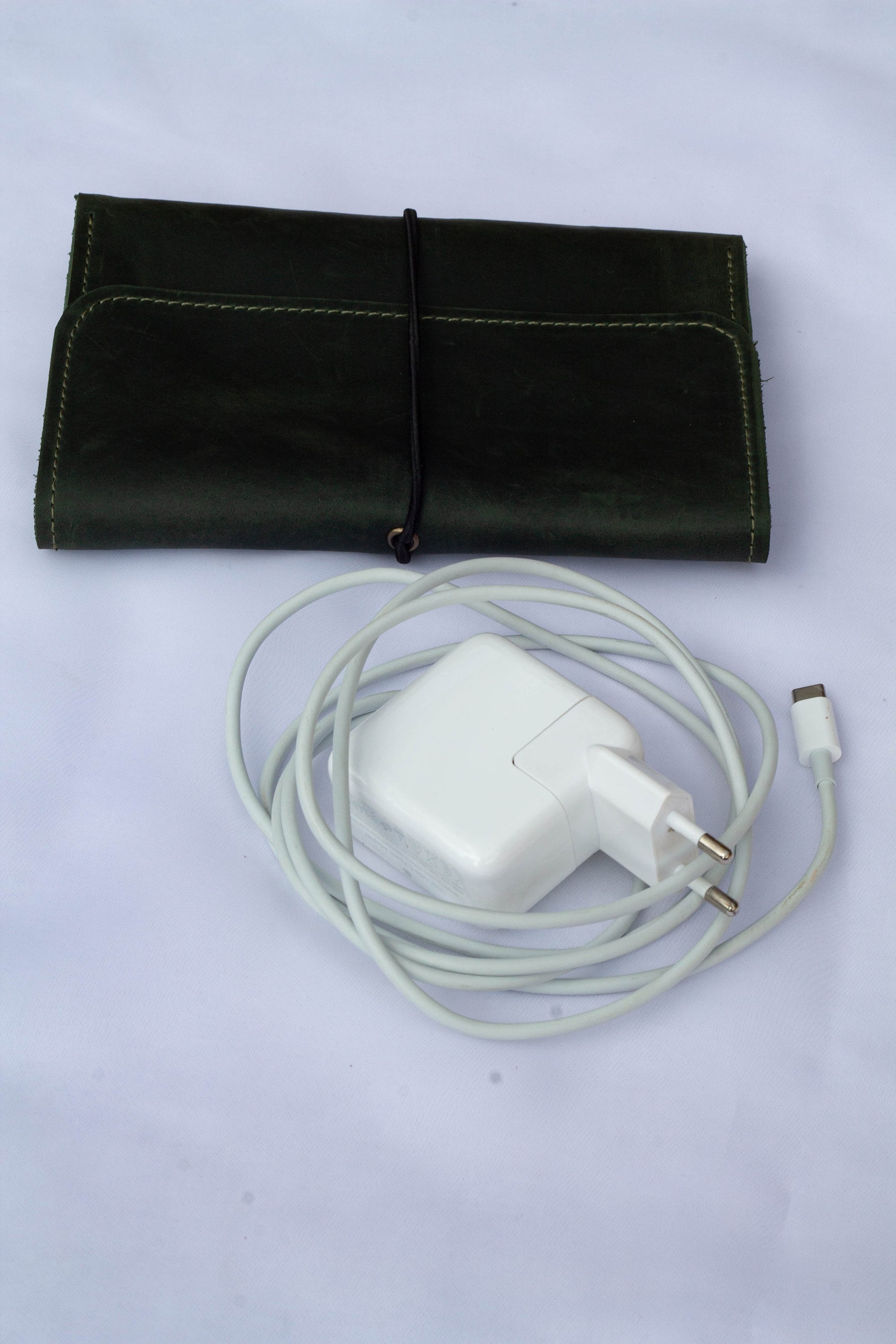 Handmade Leather Charger and Cable Organizer Bag, Personalized Gifts ...