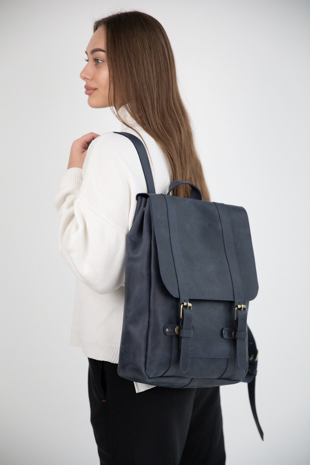 Custom Leather Backpack for Women, Handcrafted Bag, Handmade Rucksack ...