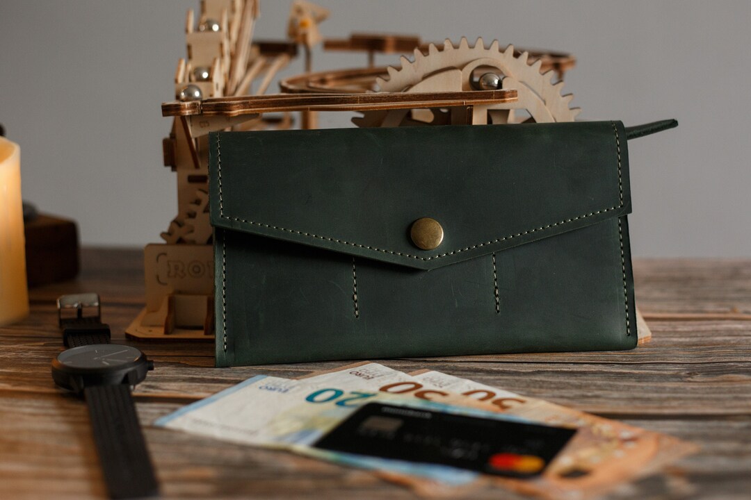 Leather Cash Envelopes, Money Carrier, Leather Card Carrier, Leather ...