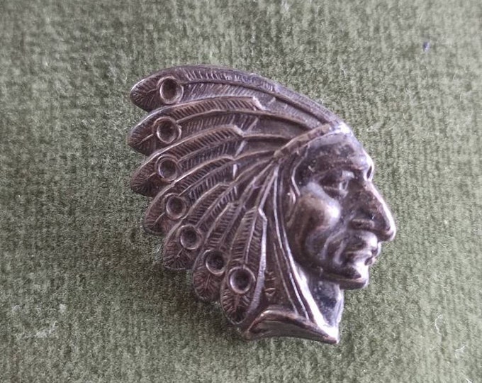 Native American Head Button - Etsy
