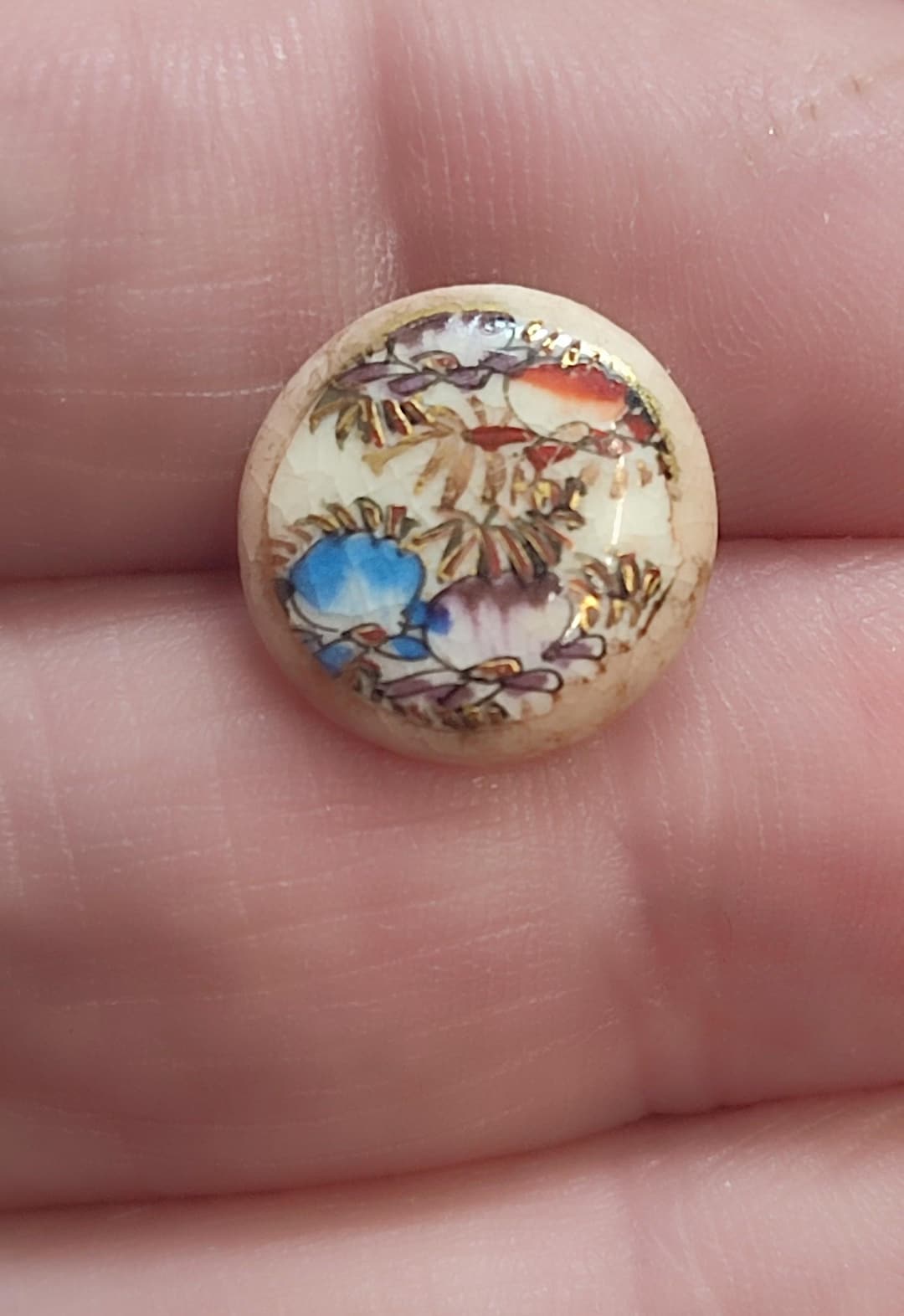 Antique Satsuma Button - Etsy