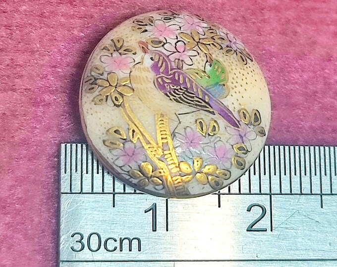 Antique Satsuma Button - Etsy