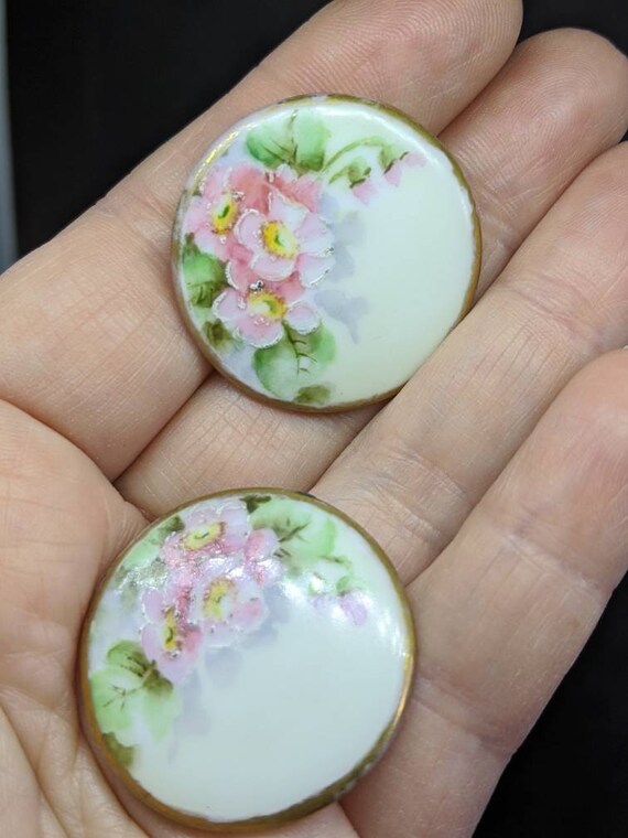 Antique handpainted China button | Etsy