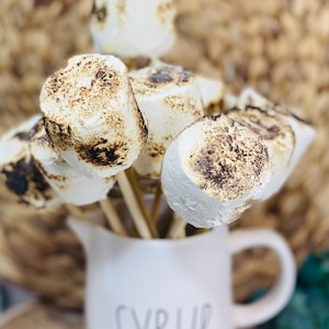 Faux Marshmallows, Fake Roasted Marshmallows on a Stick, Fake ...