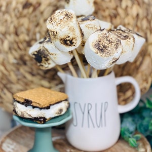 Faux Marshmallows, Fake Roasted Marshmallows on a Stick, Fake ...