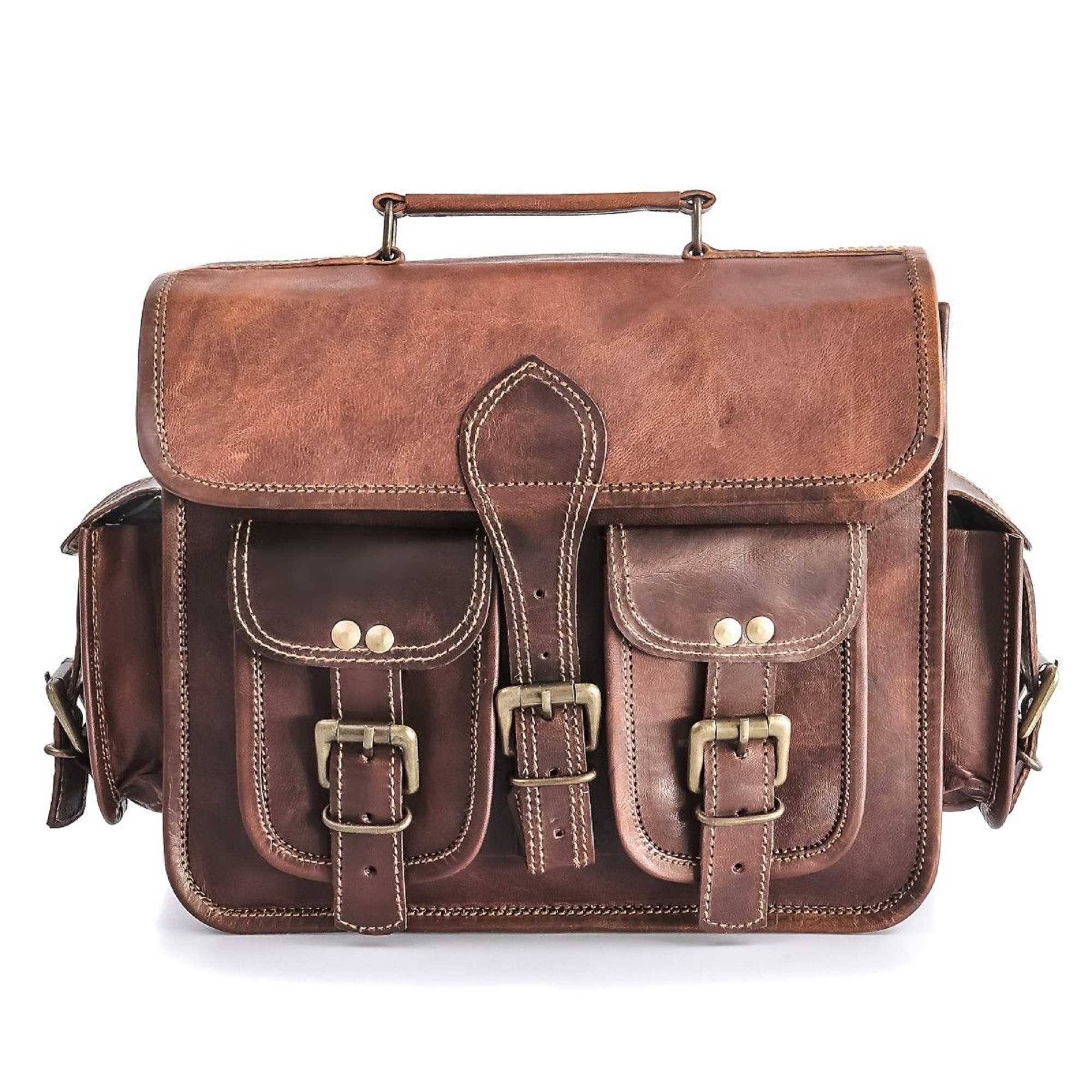 Full Grain Leather Bike Bag Pair Saddle Bag Set of 2 Bags - Etsy