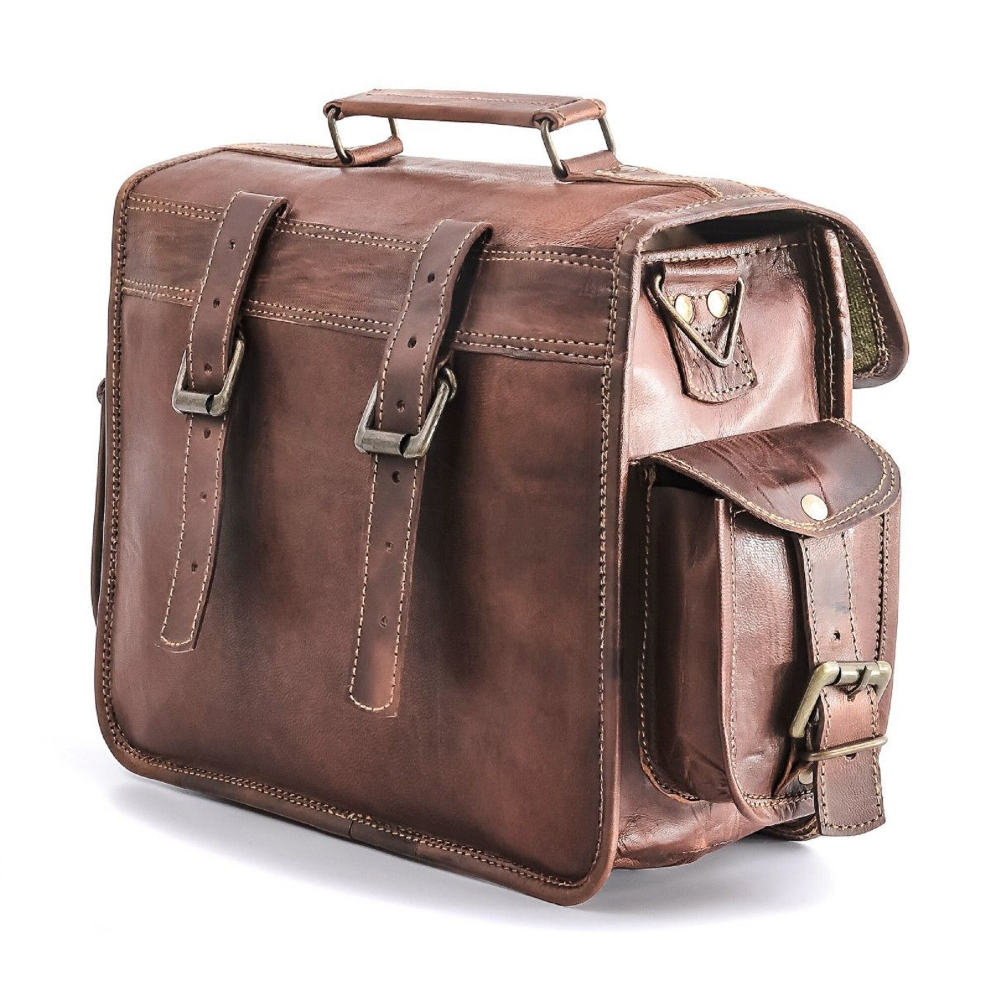 Full Grain Leather Bike Bag Pair Saddle Bag Set of 2 Bags - Etsy