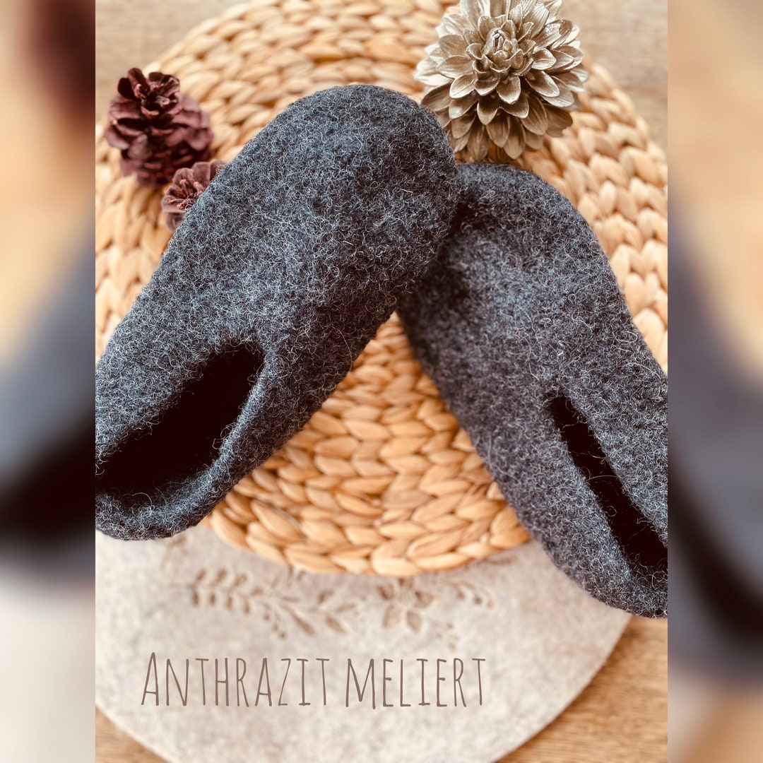 Felt Shoes Without Soles Made of Pure New Wool // Slippers - Etsy