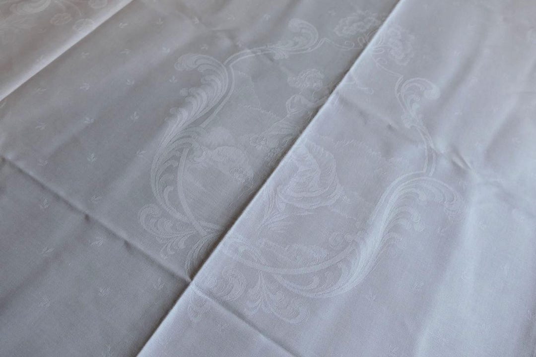 Collectors Art-nouveau Linen Damask Tablecloth 100x48" Female Flute ...