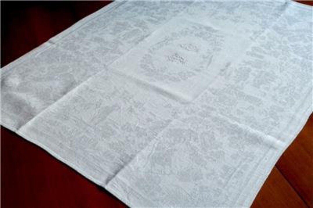 6 Very Rare 1840 Biedermeier Collectors Linen Damask Napkins Harvest ...