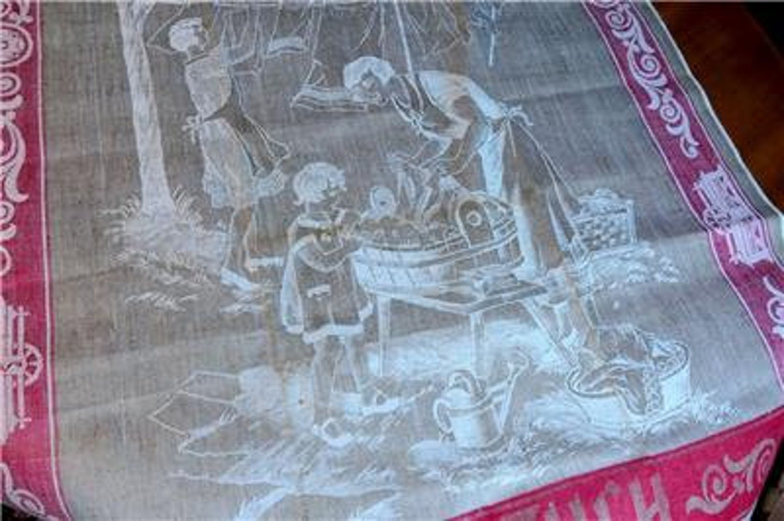 Collectors Rarity Iconic Woven Artdeco Mangle Cloth Family - Etsy