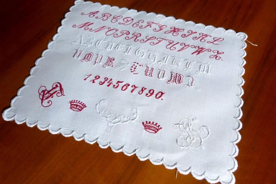 Lot of Antique Redwork Embroidery Samplers From Collection - Etsy