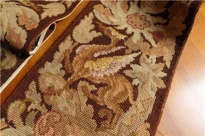 Gorgeous French Antique Embroidered Griffon Tapestry for Bellpull or ...