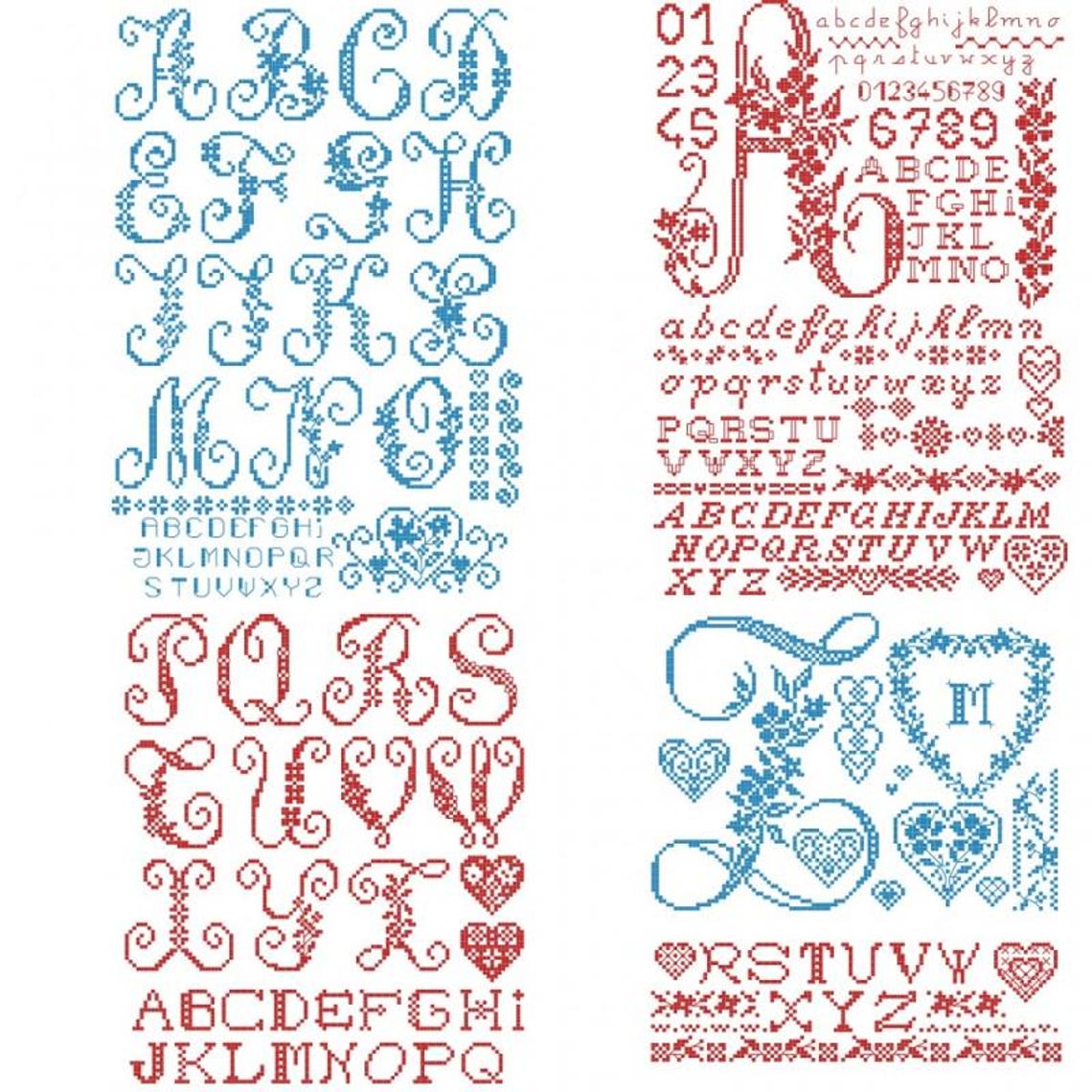 The « Monogram » Alphabet Chart - Etsy