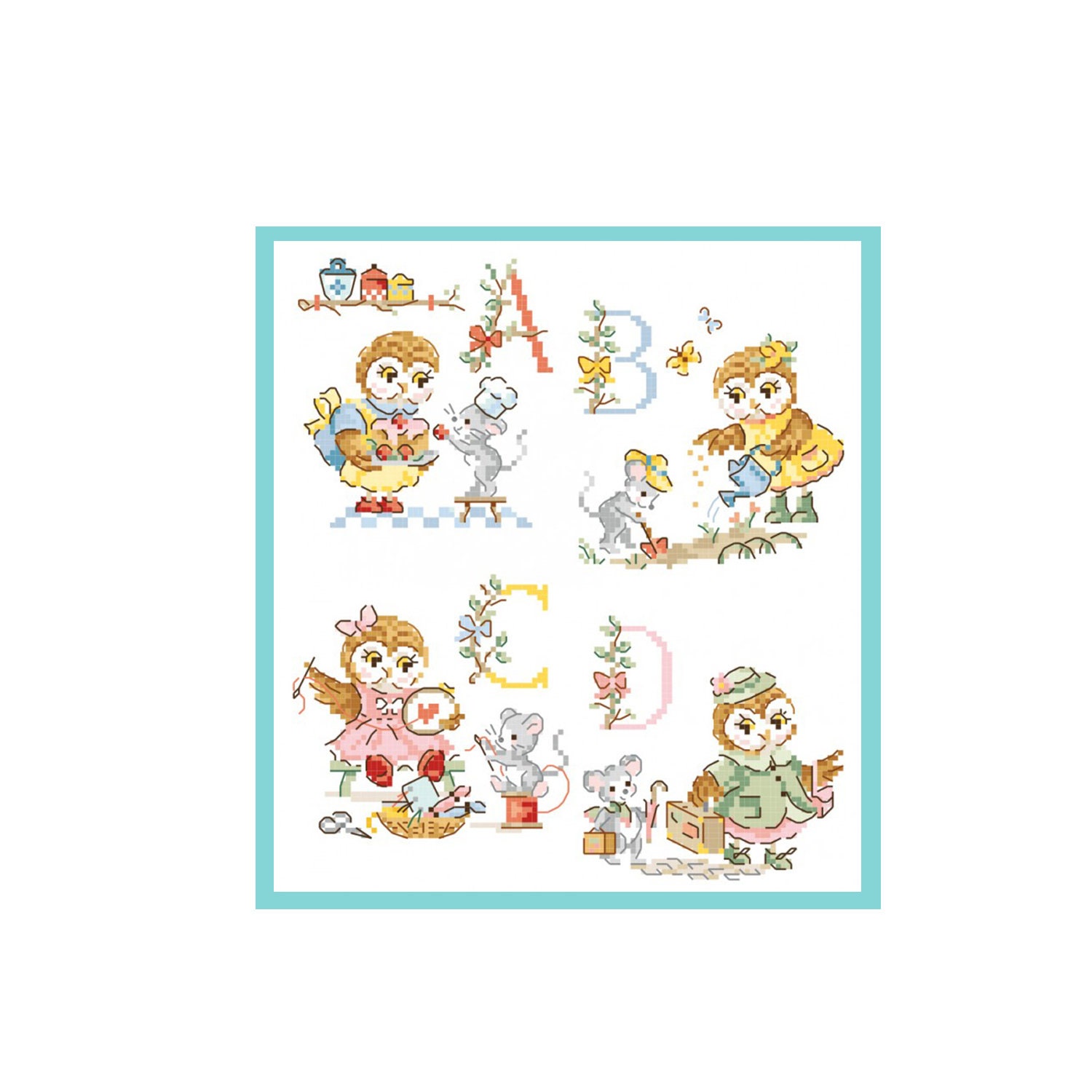 The Owls Alphabet Chart - Etsy