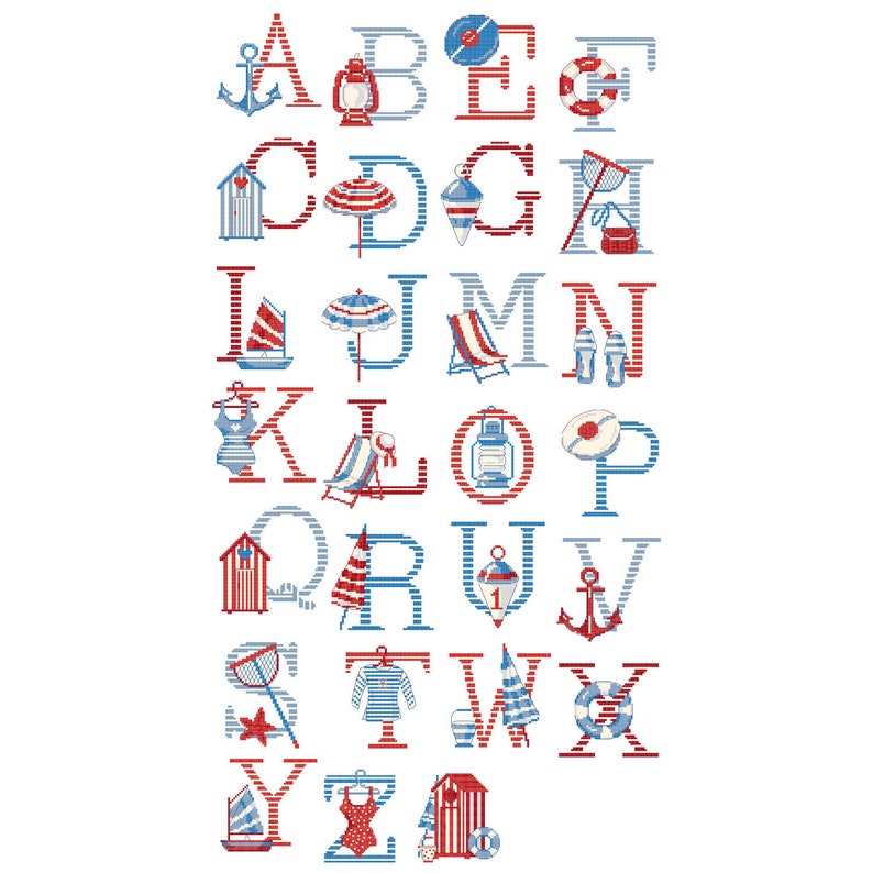 The « Marine » Alphabet Chart - Etsy