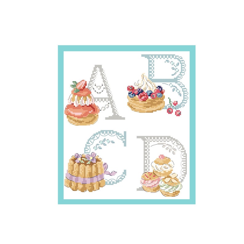 The Pastry-shop Alphabet Chart - Etsy