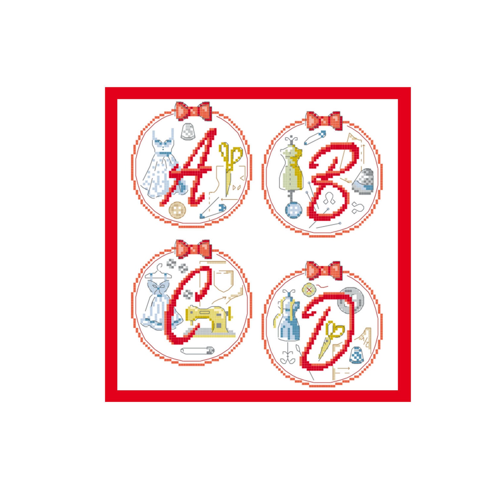 The « Couture Fifties » Alphabet Chart - Etsy