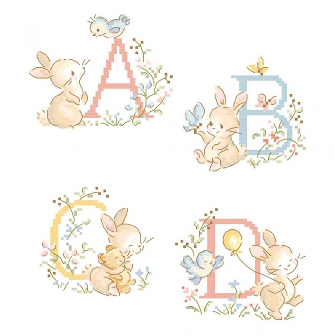 The « Bunny Rabbit » Alphabet Chart - Etsy