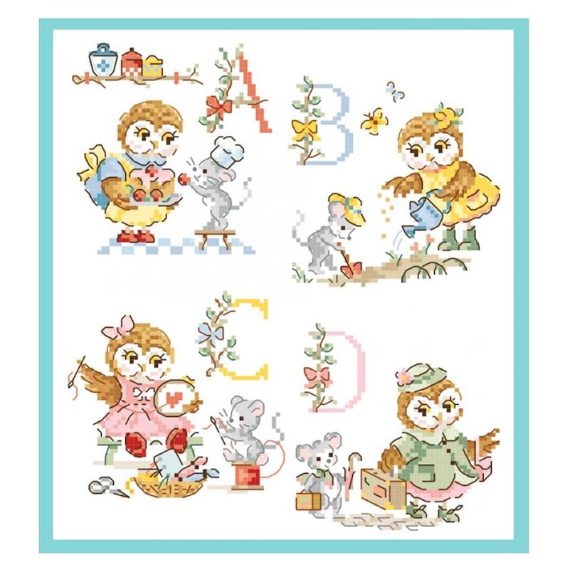 The « Owls » Alphabet Chart - Etsy