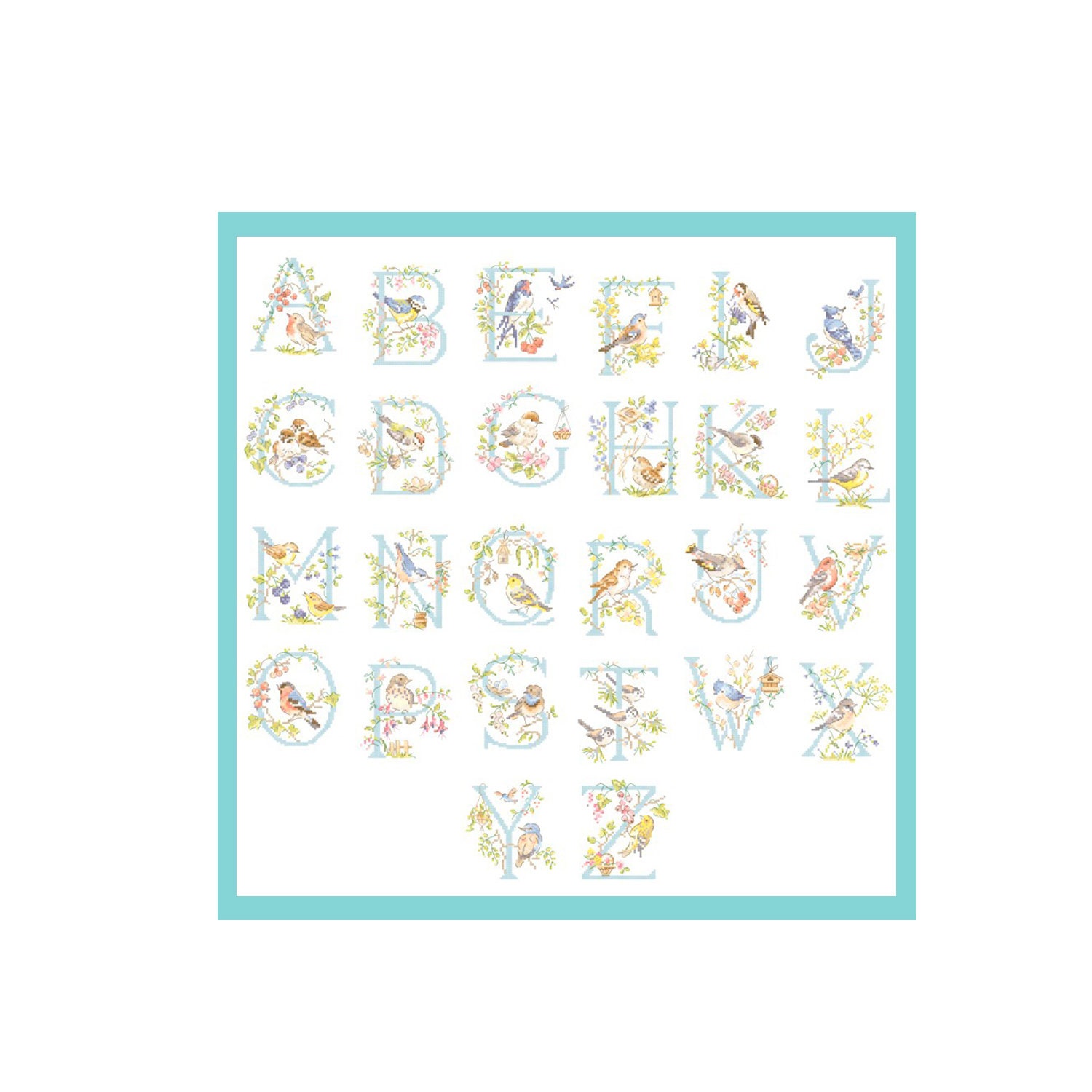 The « Birds » Alphabet Chart - Etsy