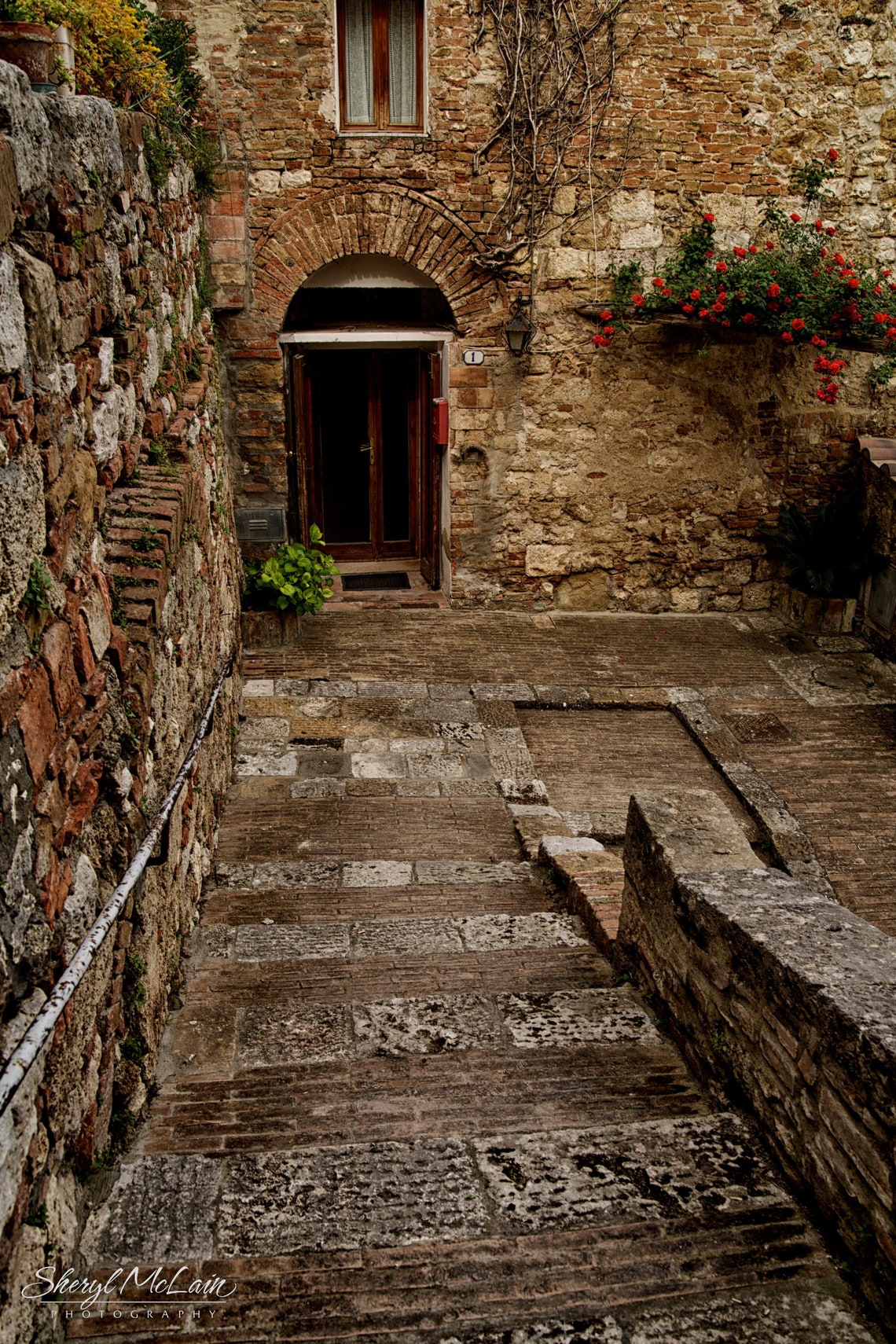 Italian Sidewalk and Villa, Art Print, Wall Decor - Etsy