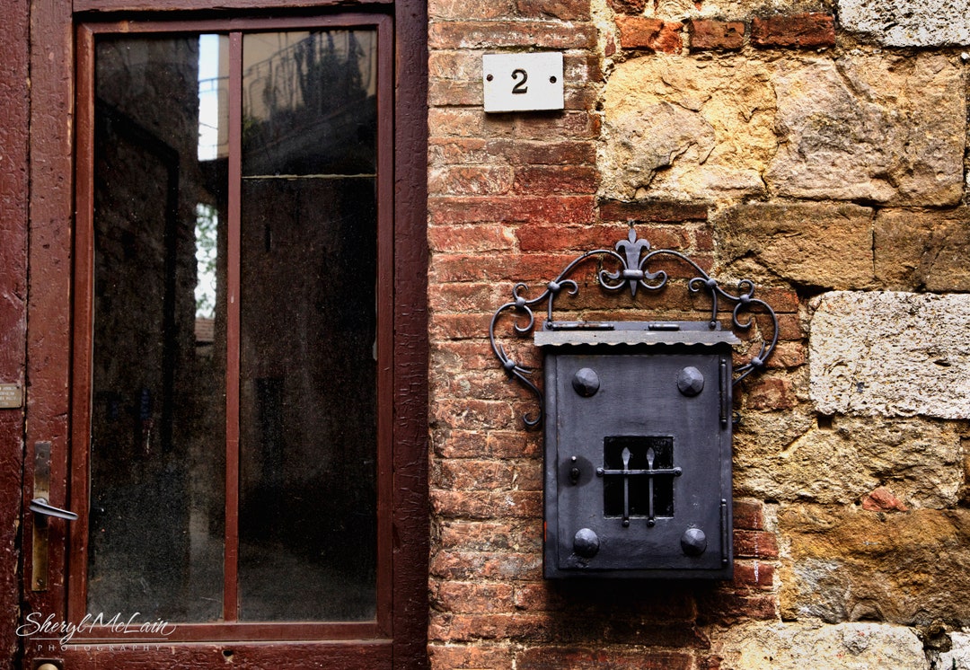 Italian Mailbox and Door, Art Print, Wall Decor - Etsy