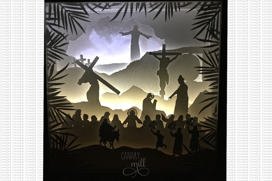 Holy Week, Cut File, 3D Shadow Box, SVG, PNG, Easter Gift, Easter ...