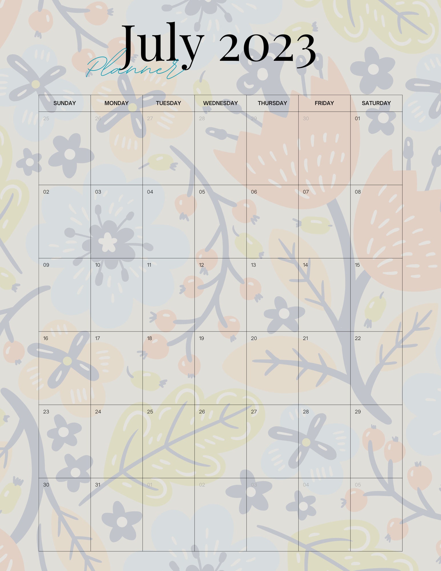 12 Month Calendar Set-digital & Printable - Etsy