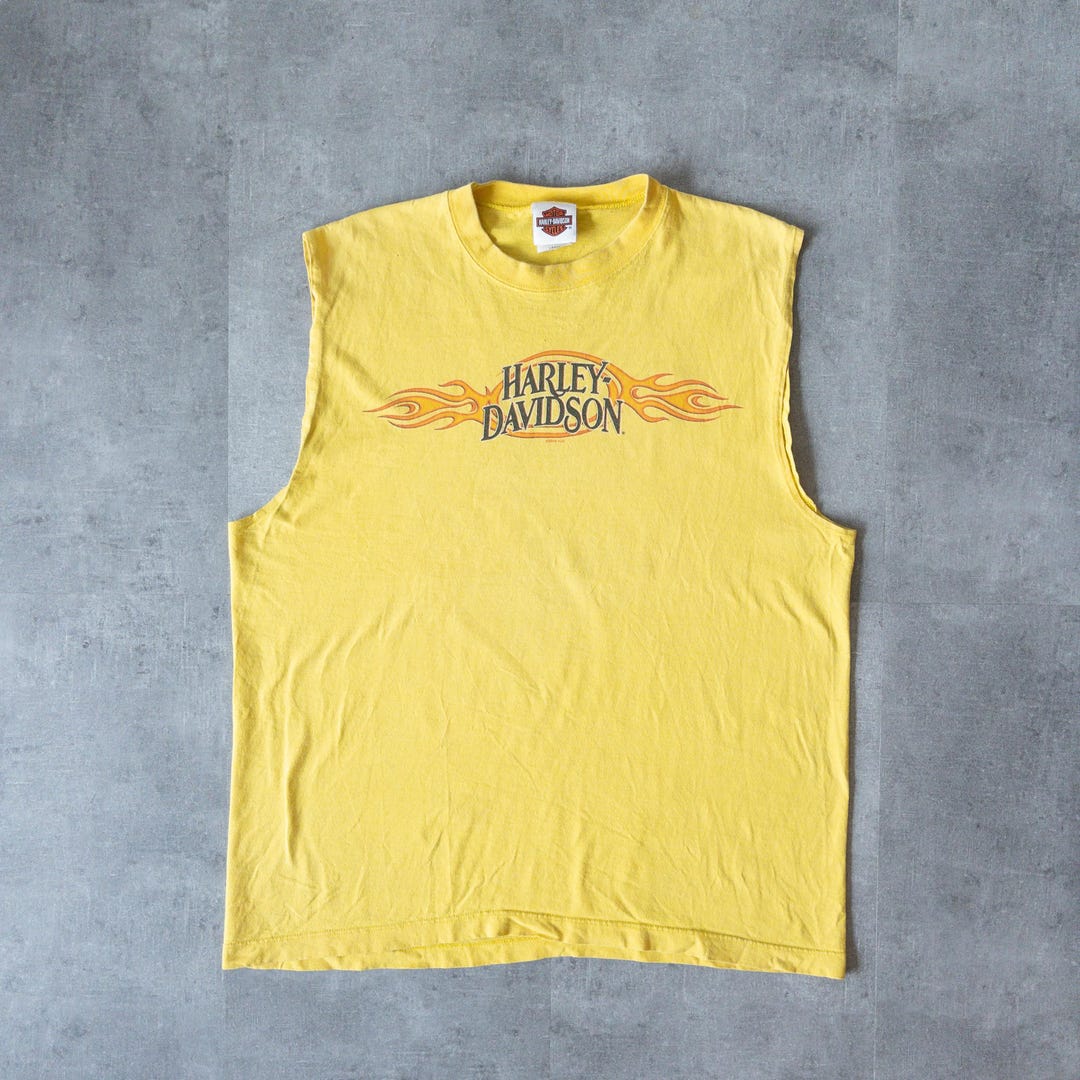 Vintage Y2K Harley Davidson Graphic Cut off Tee - Etsy