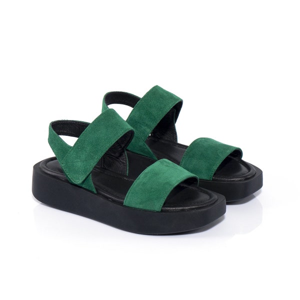 Green Sandals - Etsy
