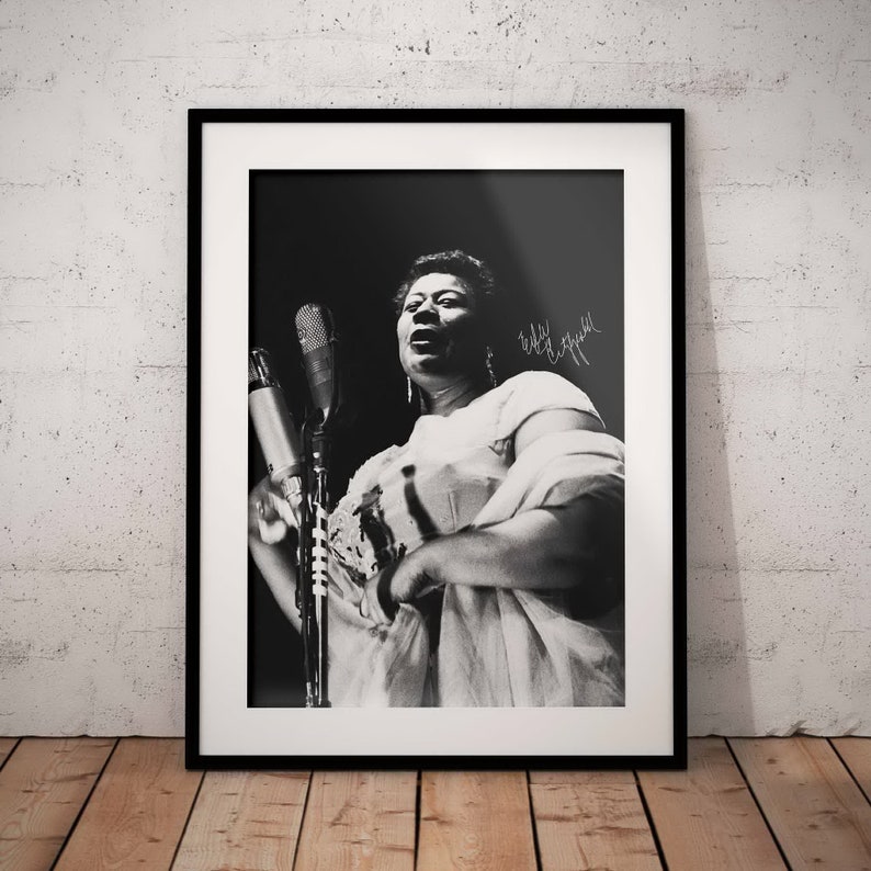 Ella Fitzgerald Print With Artist Signature Ella Fitzgerald | Etsy