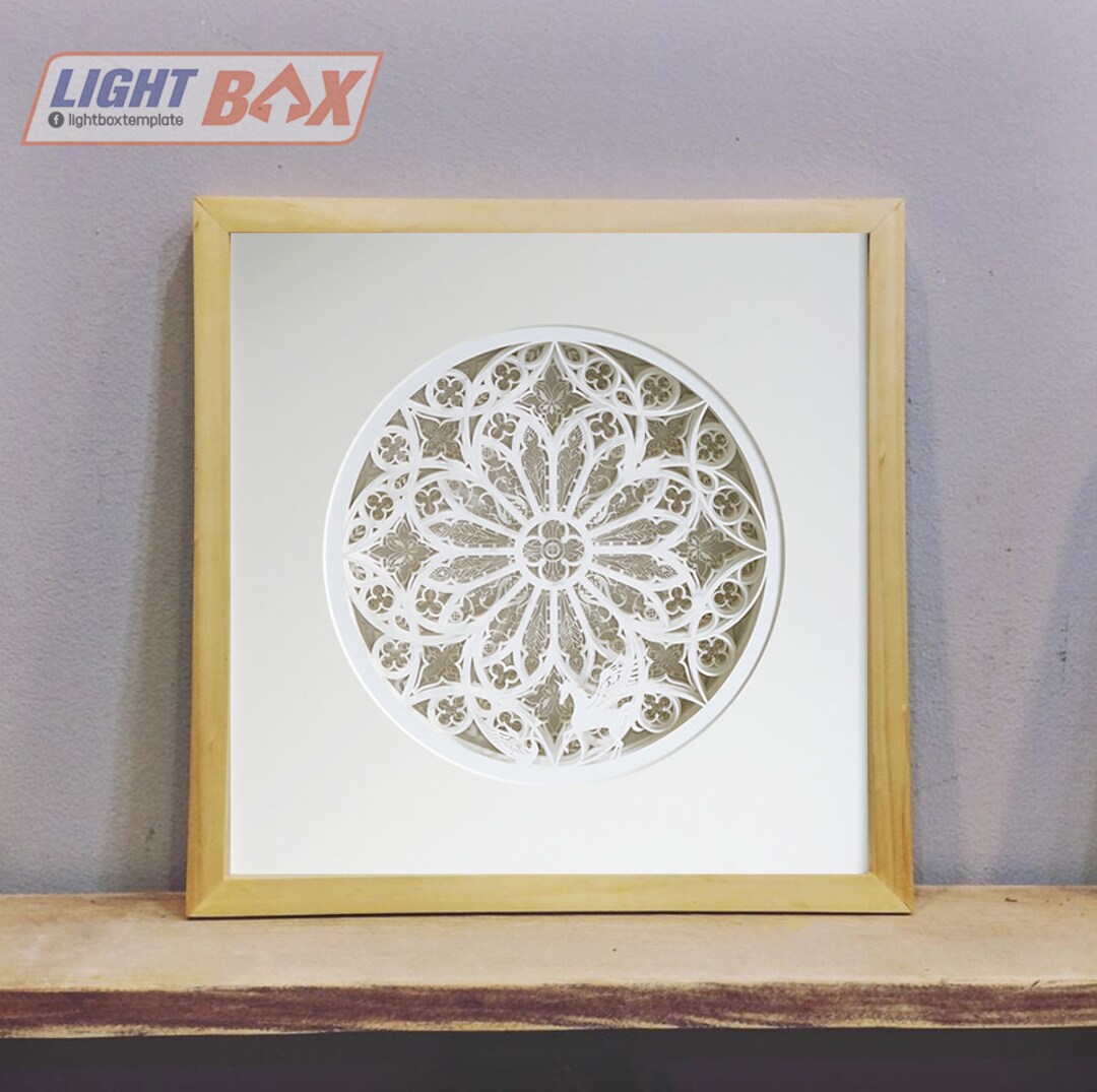 Home Decor (60x60 and 45x45 Cm) Paper Cut Light Box Template Digital ...