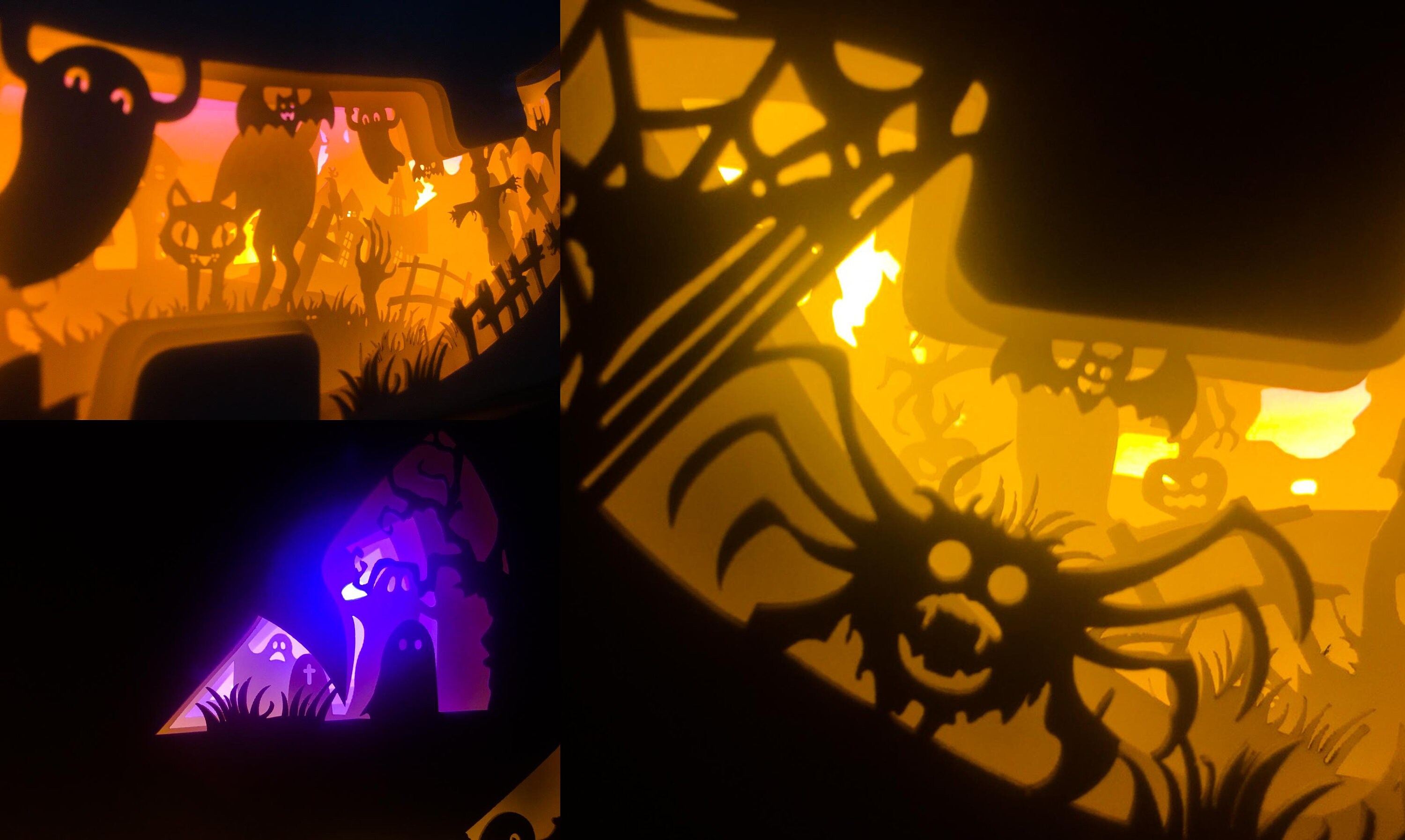 HALLOWEEN A4 Paper Cut Light Box Template Digital SVG - Etsy