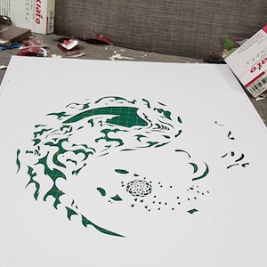 Home Decor (60x60 and 30x30 Cm) Paper Cut Light Box Template Digital ...