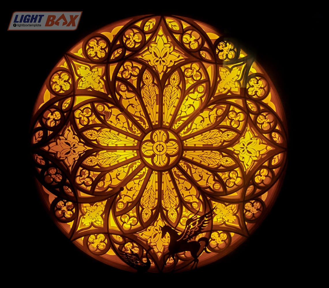 Home Decor 60x60 and 45x45 Cm Paper Cut Light Box Template | Etsy