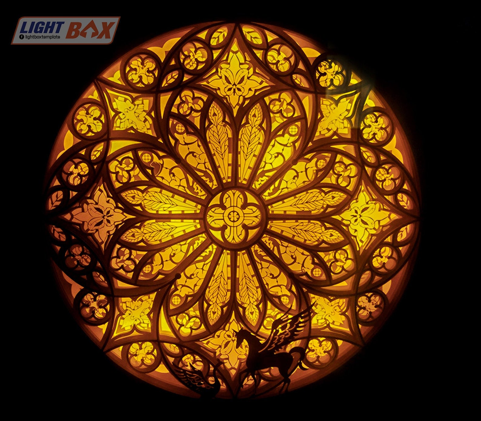 Home Decor (60x60 and 45x45 Cm) Paper Cut Light Box Template Digital ...
