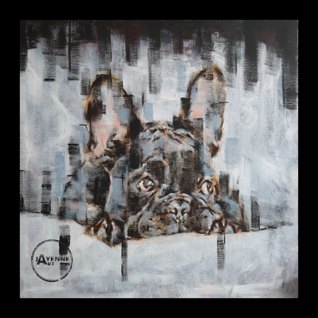Original Puppy Frenchie, Acrylic Painting - Etsy