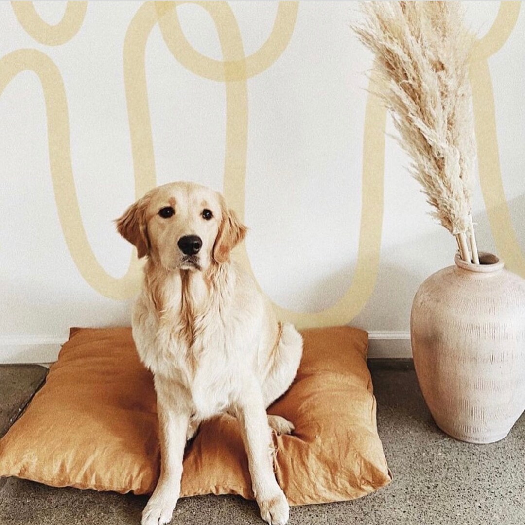 Linen Dog Bed Dog Day Bed Floor Cushion - Etsy