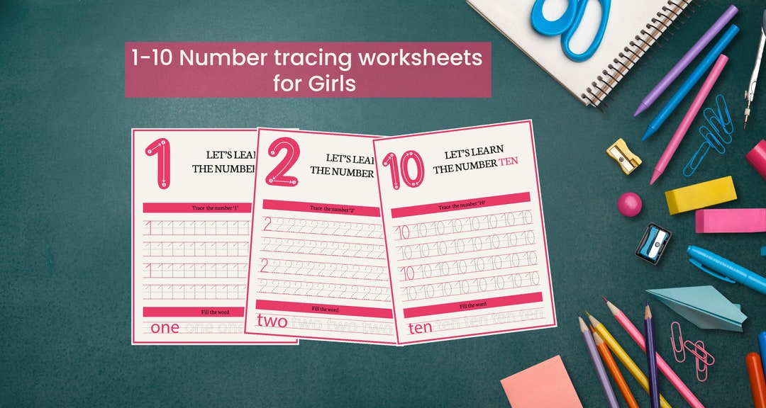 Number Tracing Worksheets 1-10, Traceable Numbers, Preschool Worksheets ...