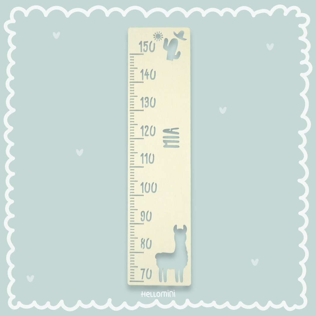 Personalized Wooden Measuring Stick, for Children, Girls and Boys ...