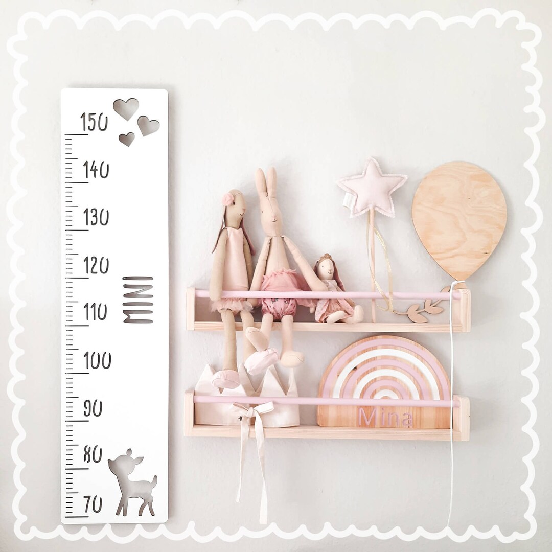 Personalized Wooden Height Chart for Children, Height Chart for Girls ...