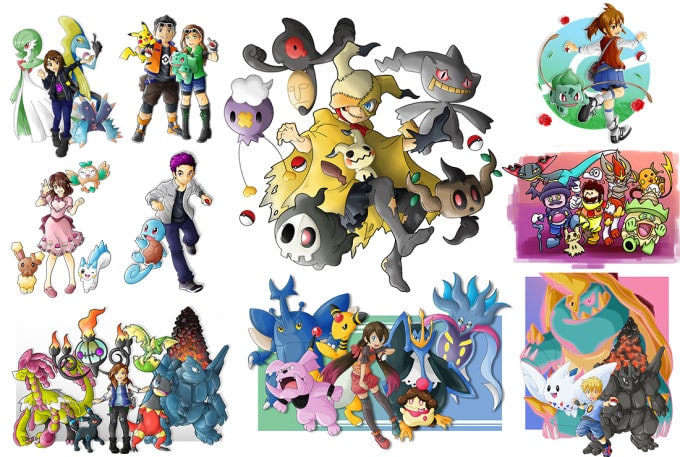 Pokemon Style Artwork of You and 1 Pokemon of Your Choice - Etsy UK