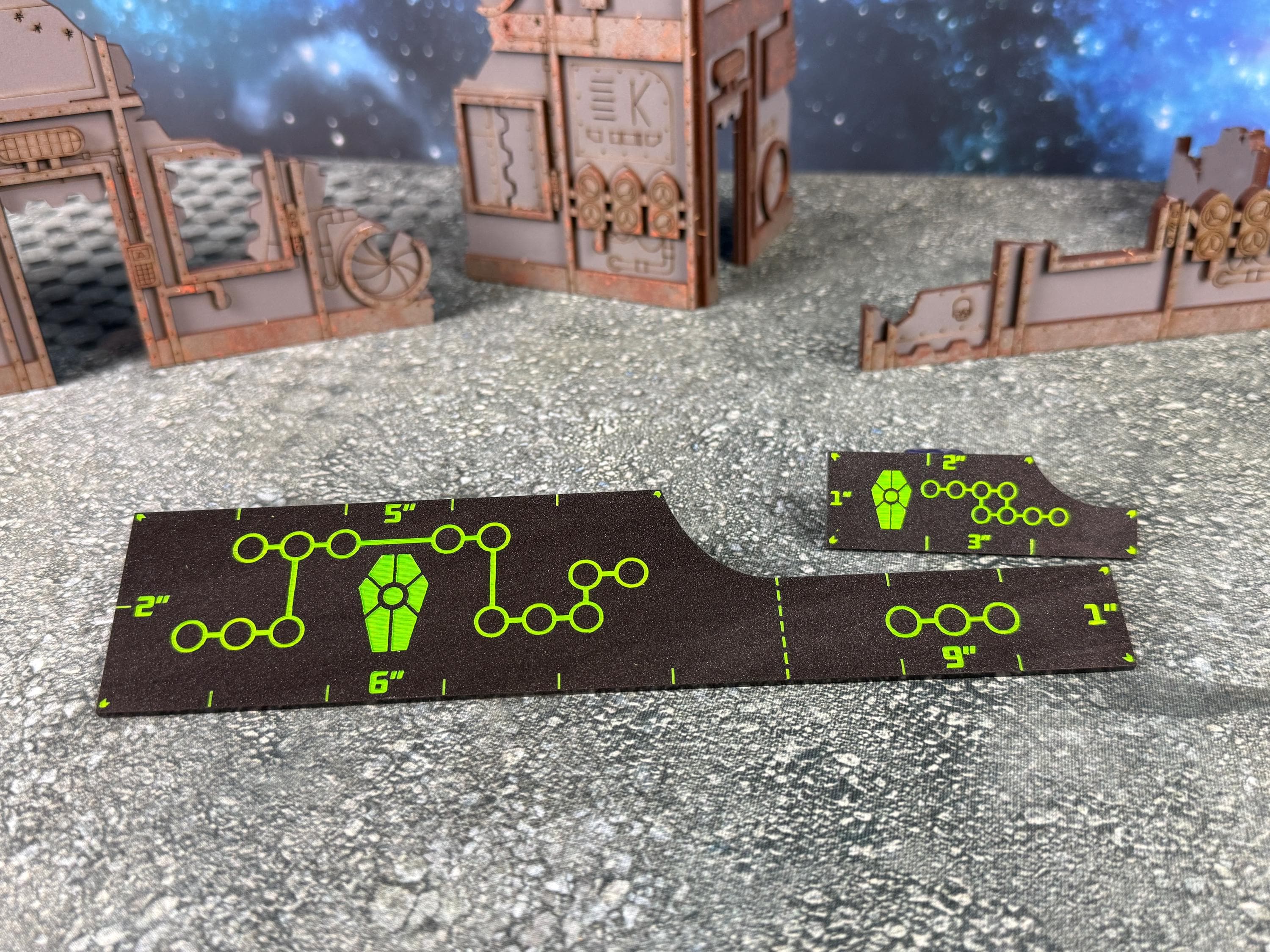 Pearl Acrylic Combat Gauge Set With Faction Designs for 40k Wargaming ...