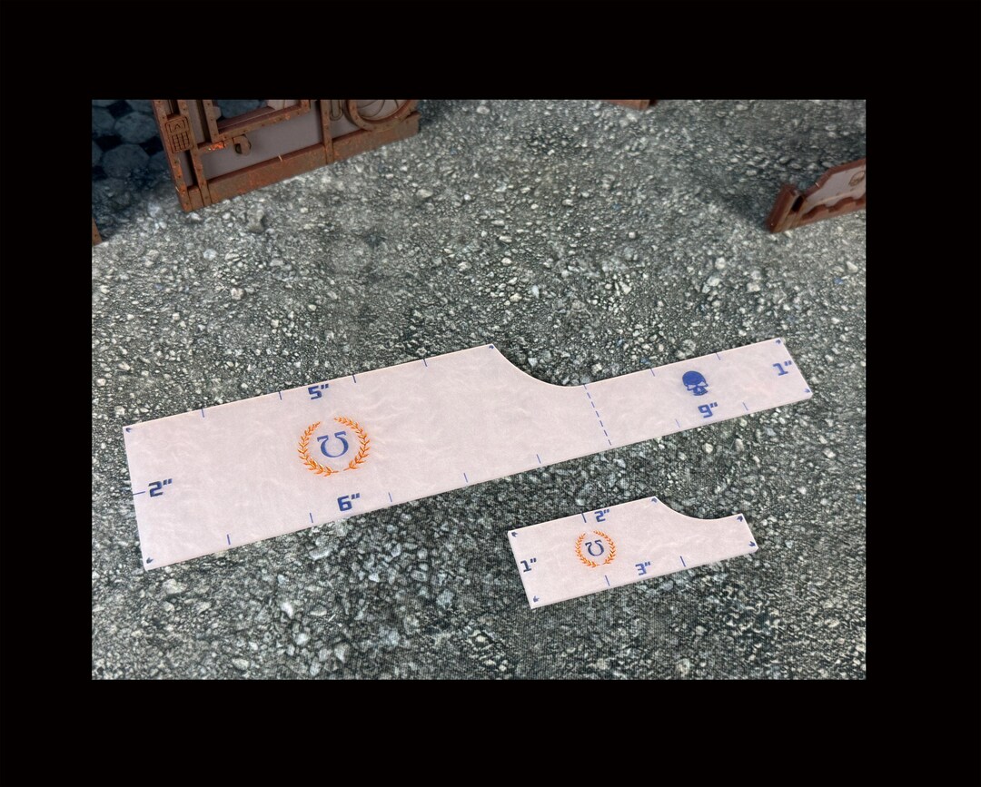 Pearl Acrylic Combat Gauge Set With Faction Designs for 40k Wargaming ...
