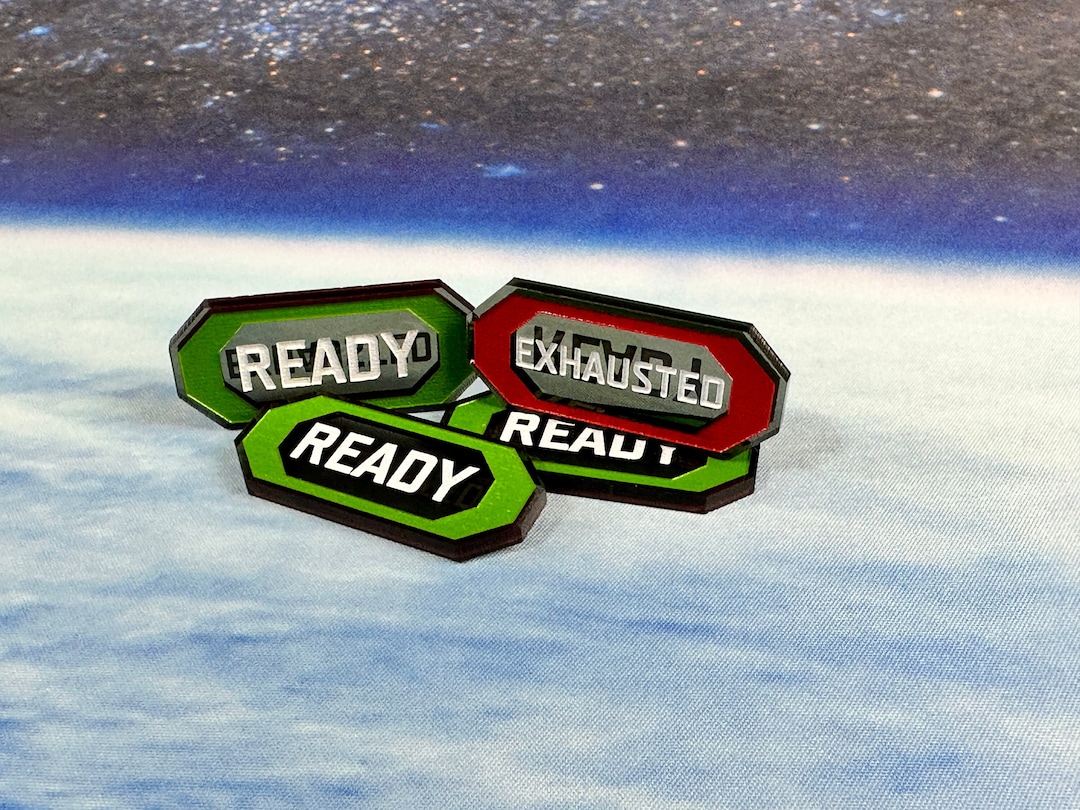 Ready Exhaust Tokens for SW Armada/legion and More! Double-sided Laser ...